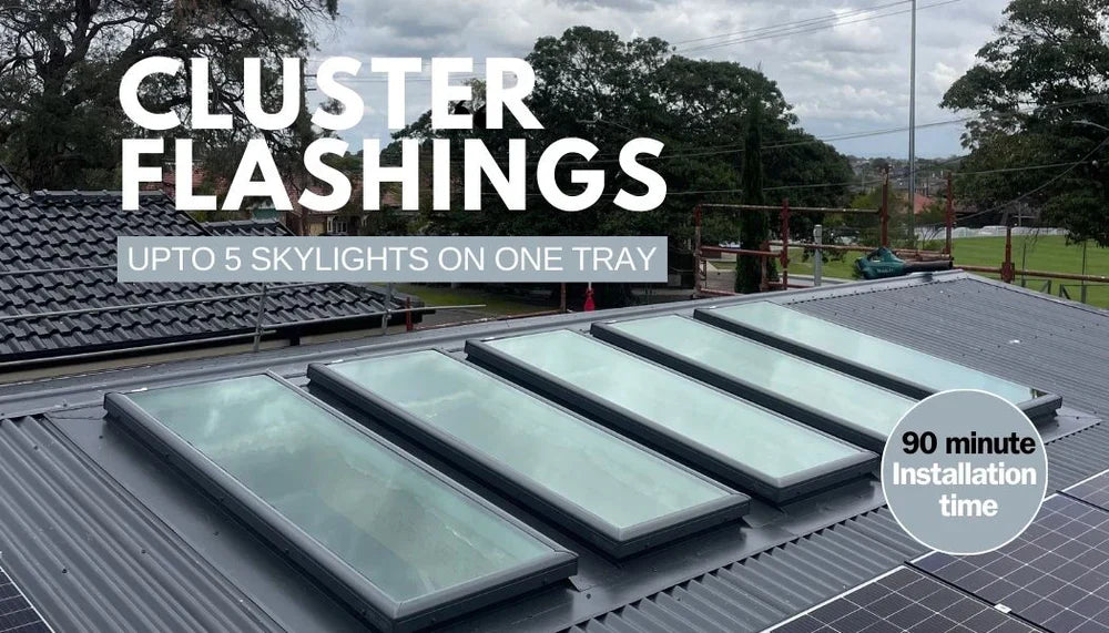 Installing a bank of Velux skylights | Velux Cluster Base Flashing ...