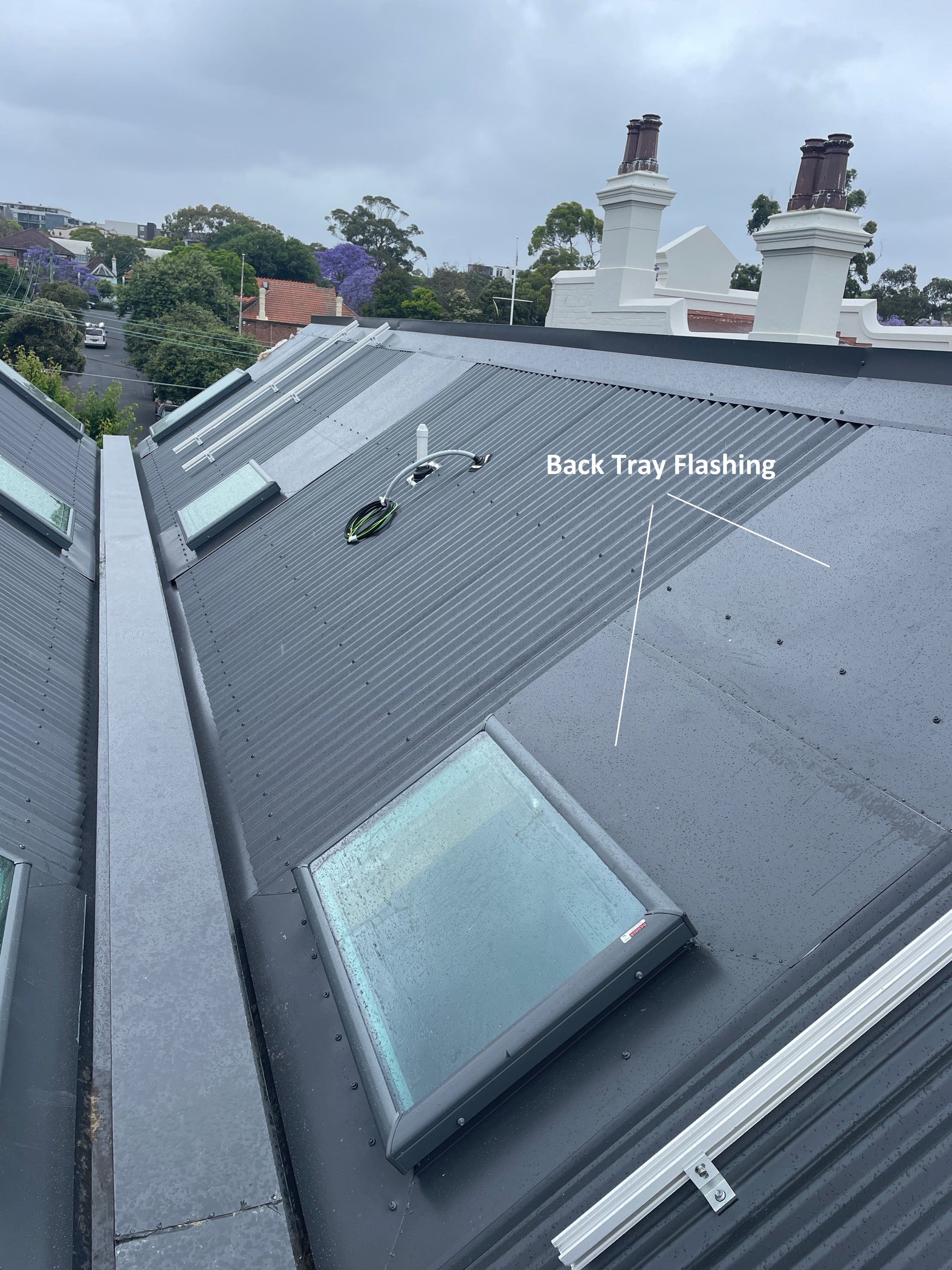1.0m Back Tray Flashing (Colorbond) | Shire Skylights — The Skylight ...