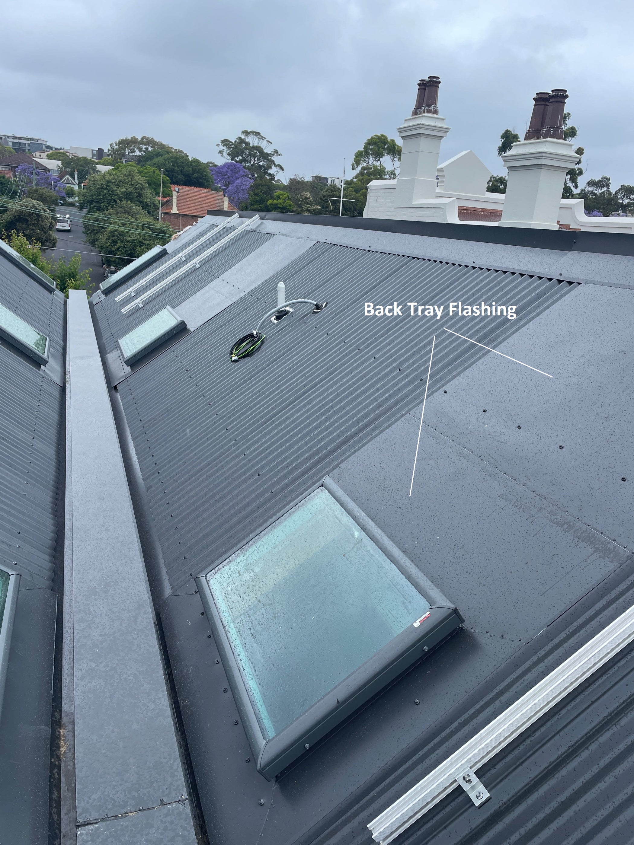 1.0m Back Tray Flashing (Colorbond) | Shire Skylights — The Skylight ...